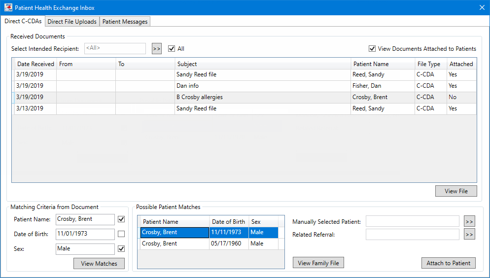 Importing C-CDA documents